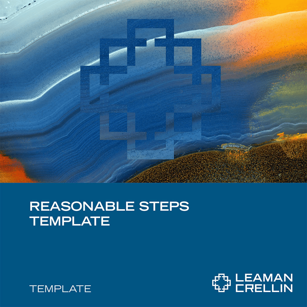 Reasonable Steps Template - Leaman Crellin Shop